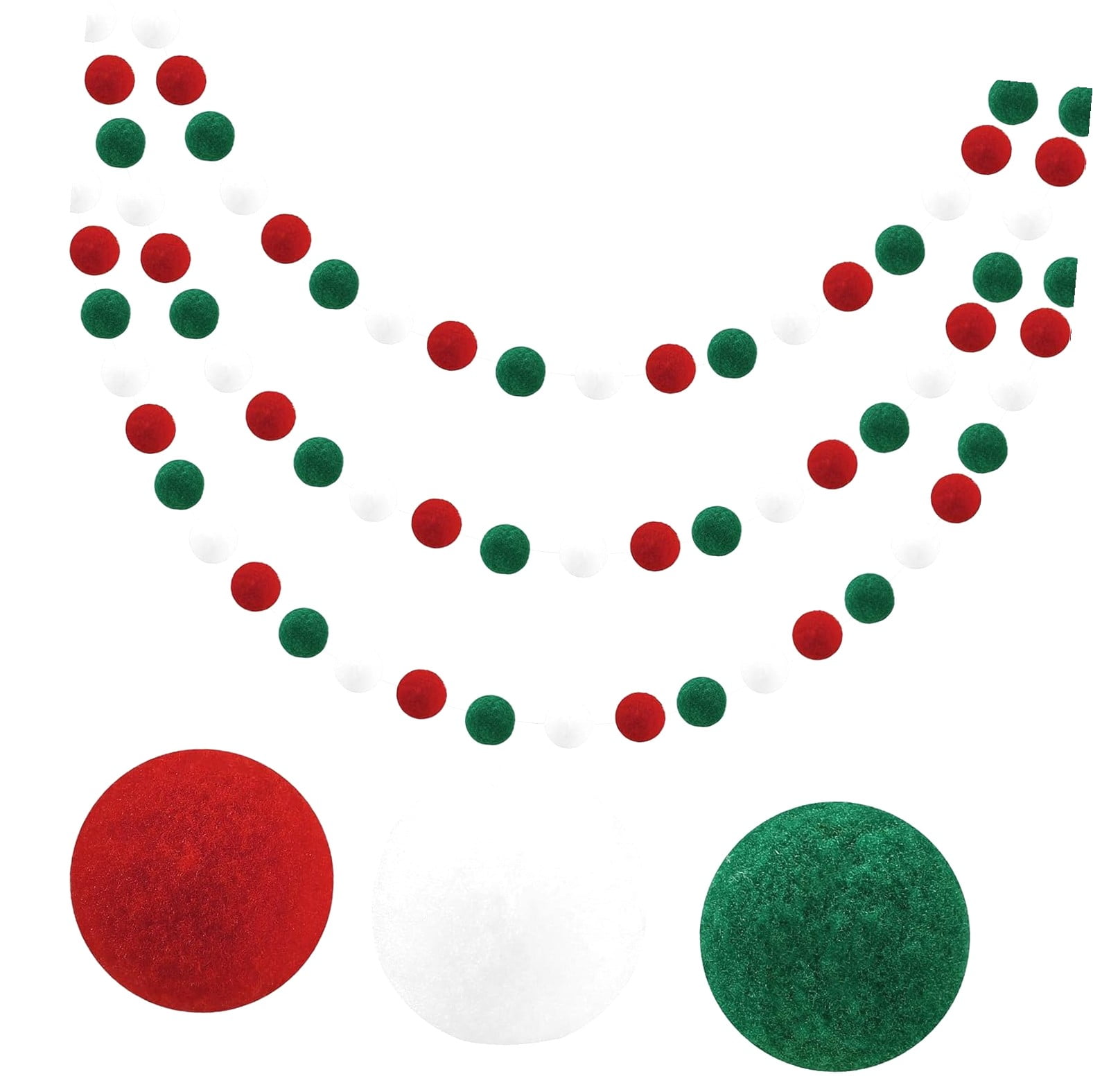 Coolnut 2025 new 3-pack Christmas garland decorations for indoor trees ...