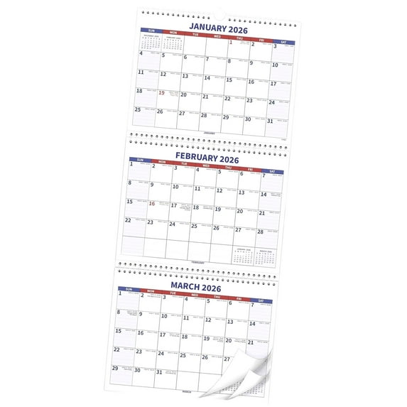 Coolnut 2026-2027 Wall Calendar – 3 Month Wall Calendar 2026-2027 ...