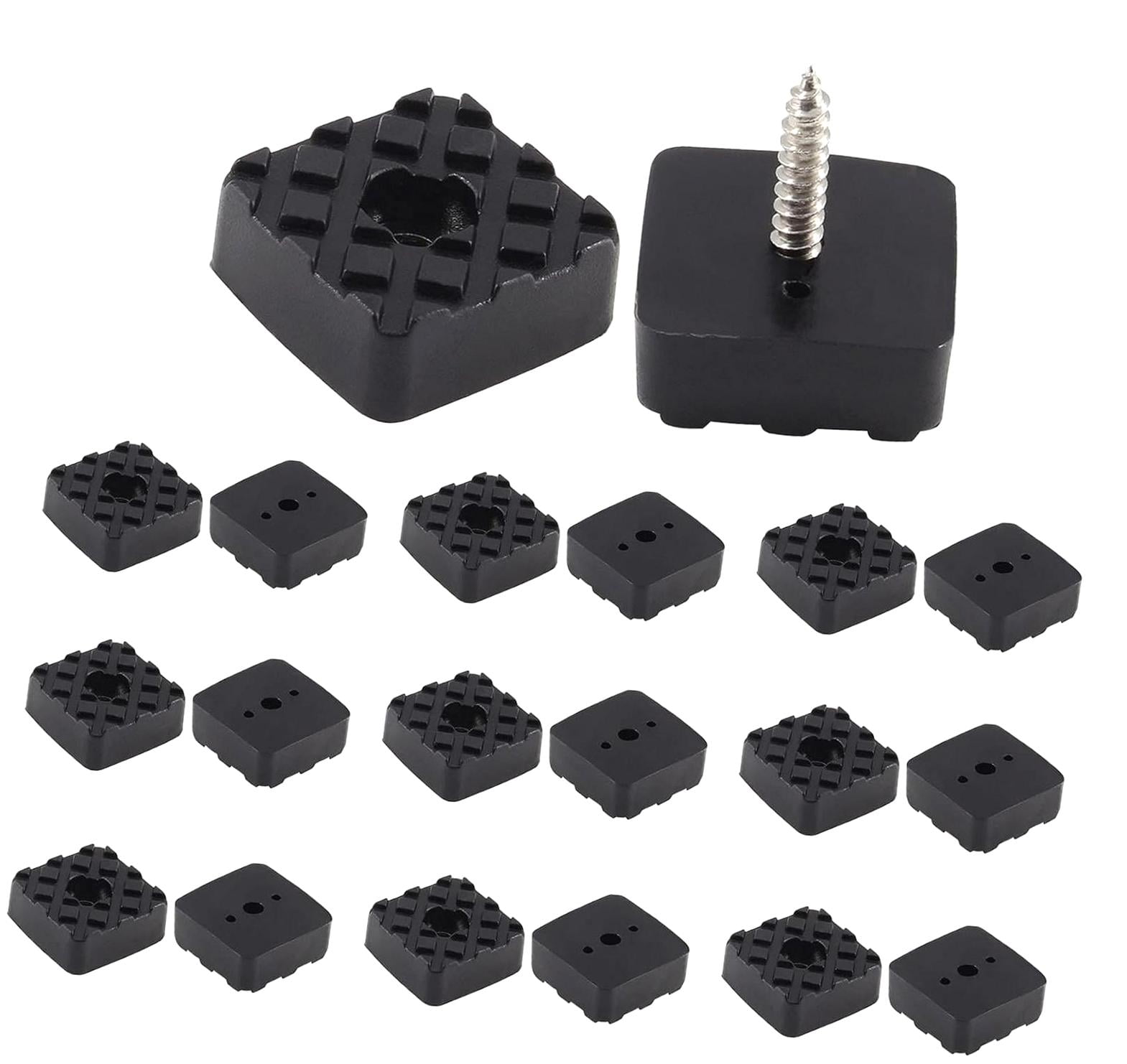 Coolnut 20Pcs 0.87Inch/22mm Rubber Feet with Screws, Square ers for ...