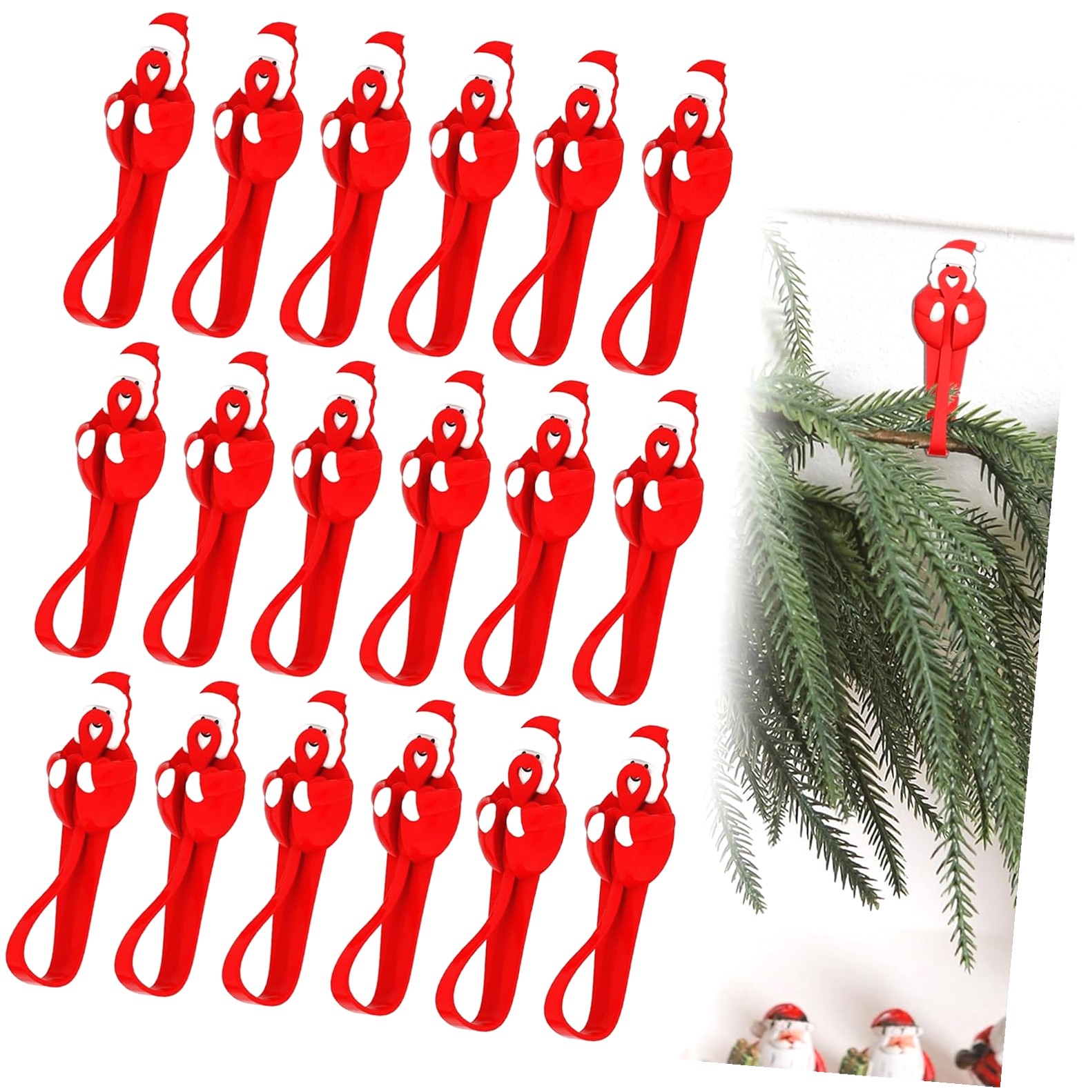 Coolnut 24-Piece Christmas Garland Hangers for Mantle, Stocking and ...