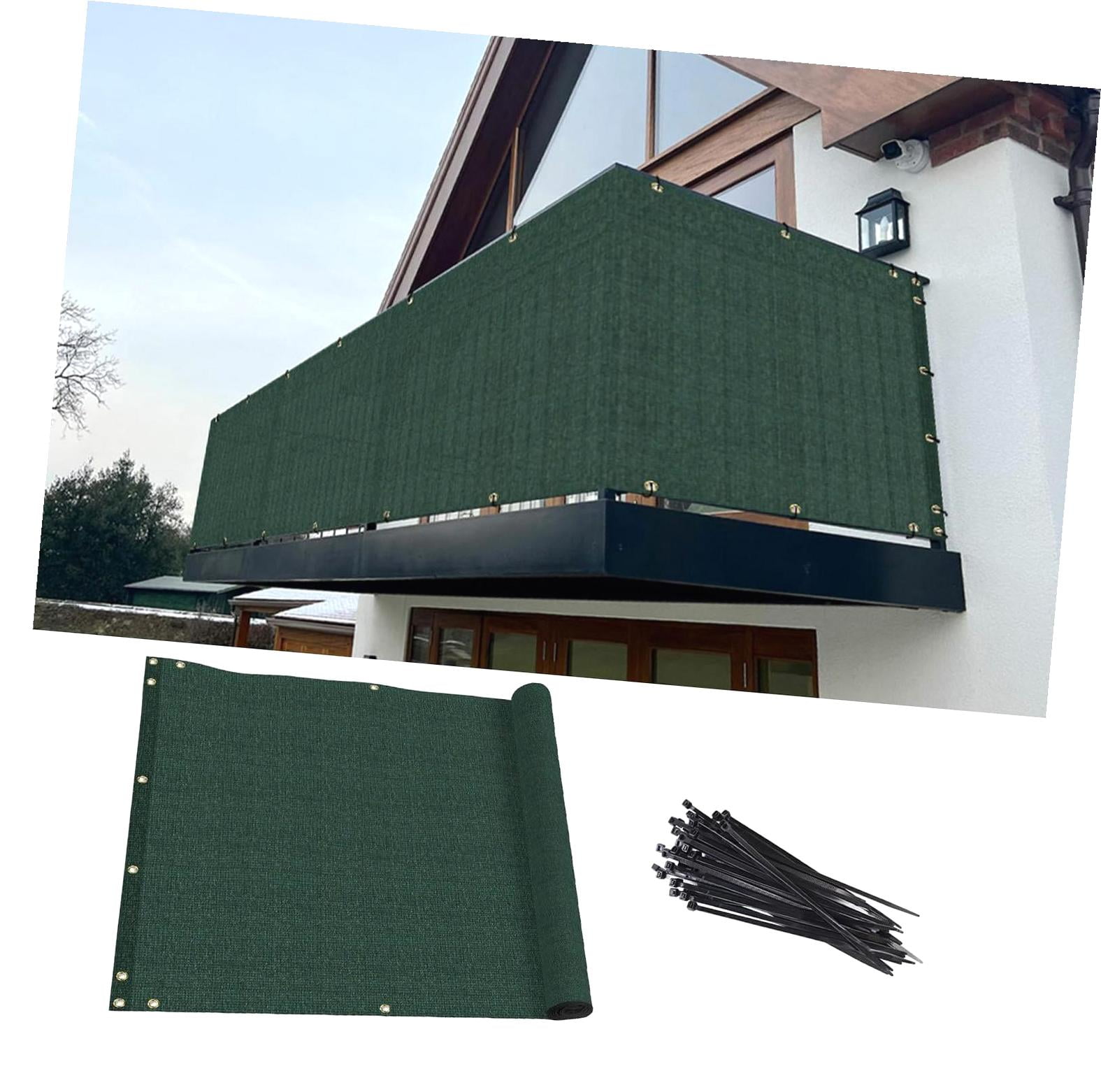Coolnut 3-Foot by 6-Foot Balcony Privacy Barrier, 200GSM Wind Screen ...