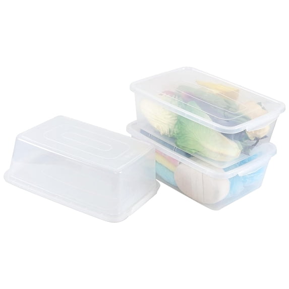 Coolnut 3-Pack Plastic Storage Containers with Latching , 14 QT ...