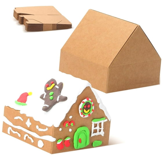 Coolnut 30 Pack Christmas Gingerbread House Box Cardboard, 4.3x4x3.7 ...
