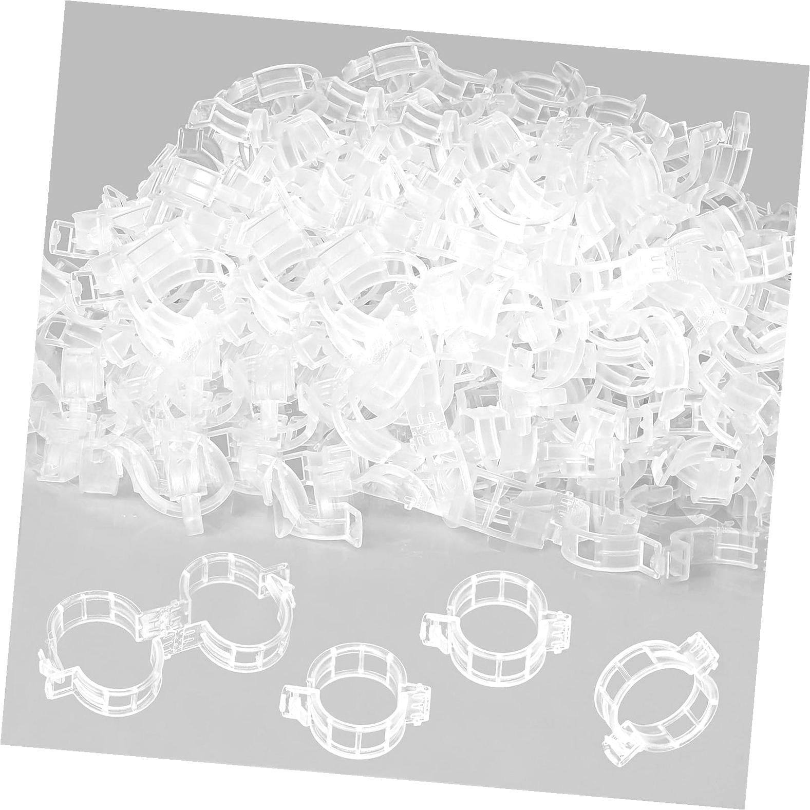 Coolnut 300 Pcs Plant Support Clips Tomato Clips Plastic Trellis