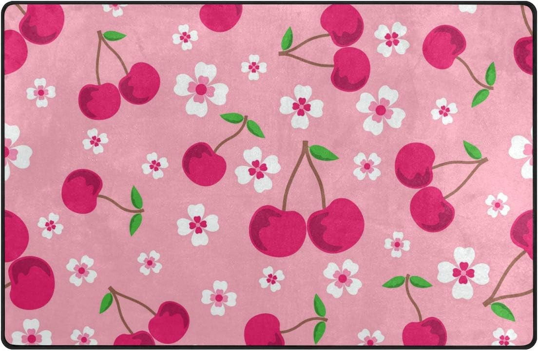 Coolnut 31x 20 Inch Area Rug, Carpet Cherry and Blossom Doormat for ...