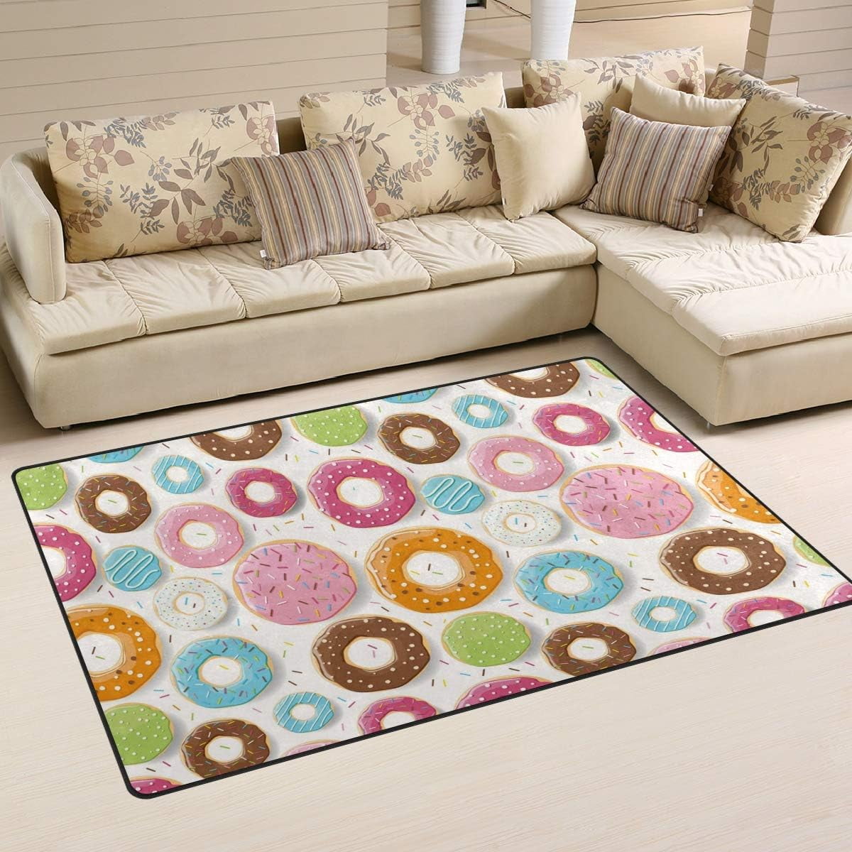 Coolnut 31x 20 Inch Area Rug, Carpet Colorful Tasty Donuts Doormat for ...