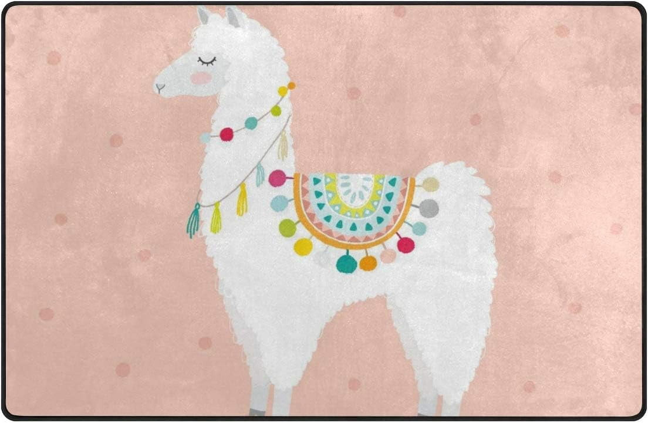 Coolnut 31x 20 Inch Area Rug, Carpet Cute Llama Doormat for Hardwood ...