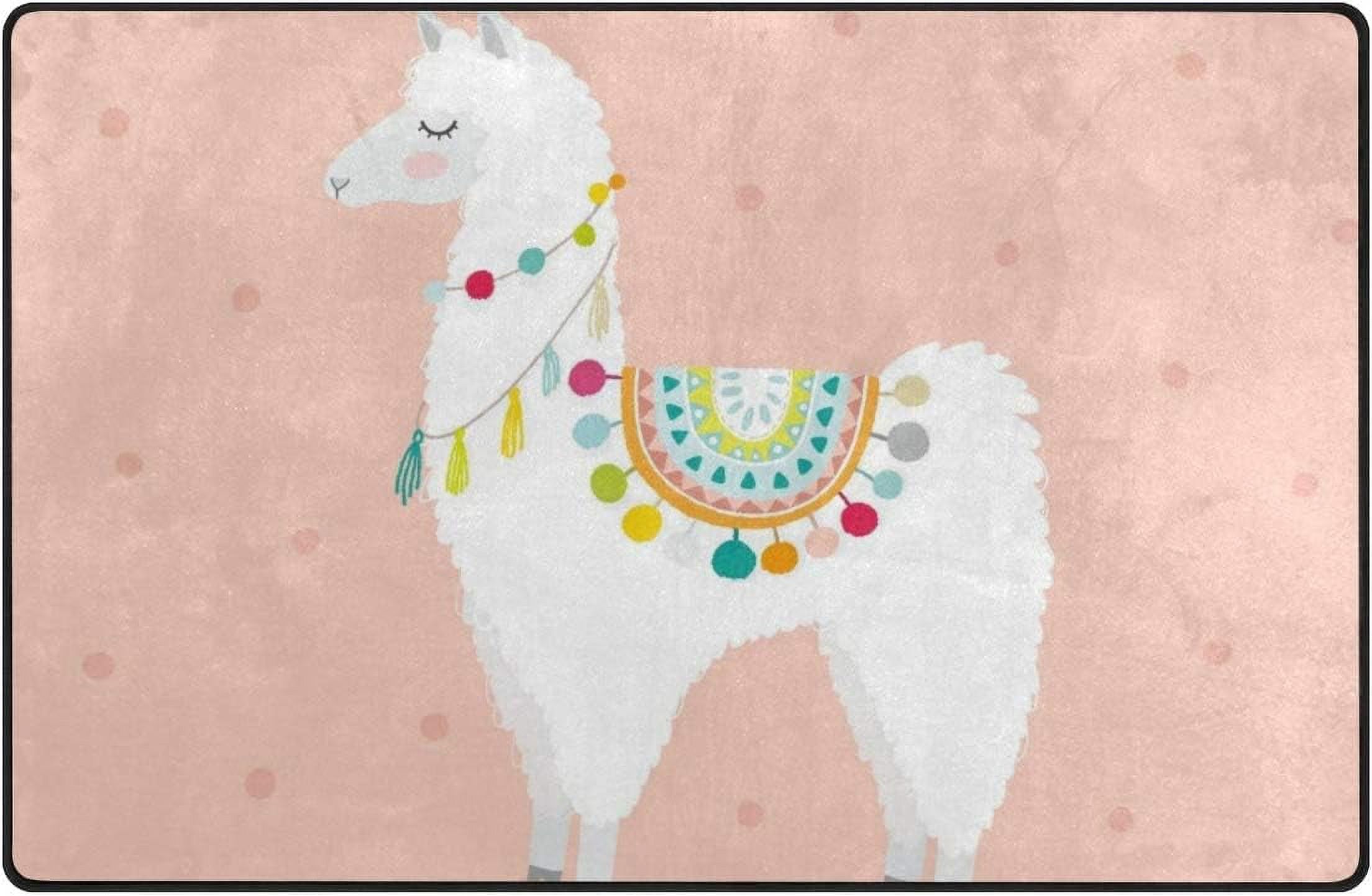 Coolnut 31x 20 Inch Area Rug, Carpet Cute Llama Doormat for Hardwood ...