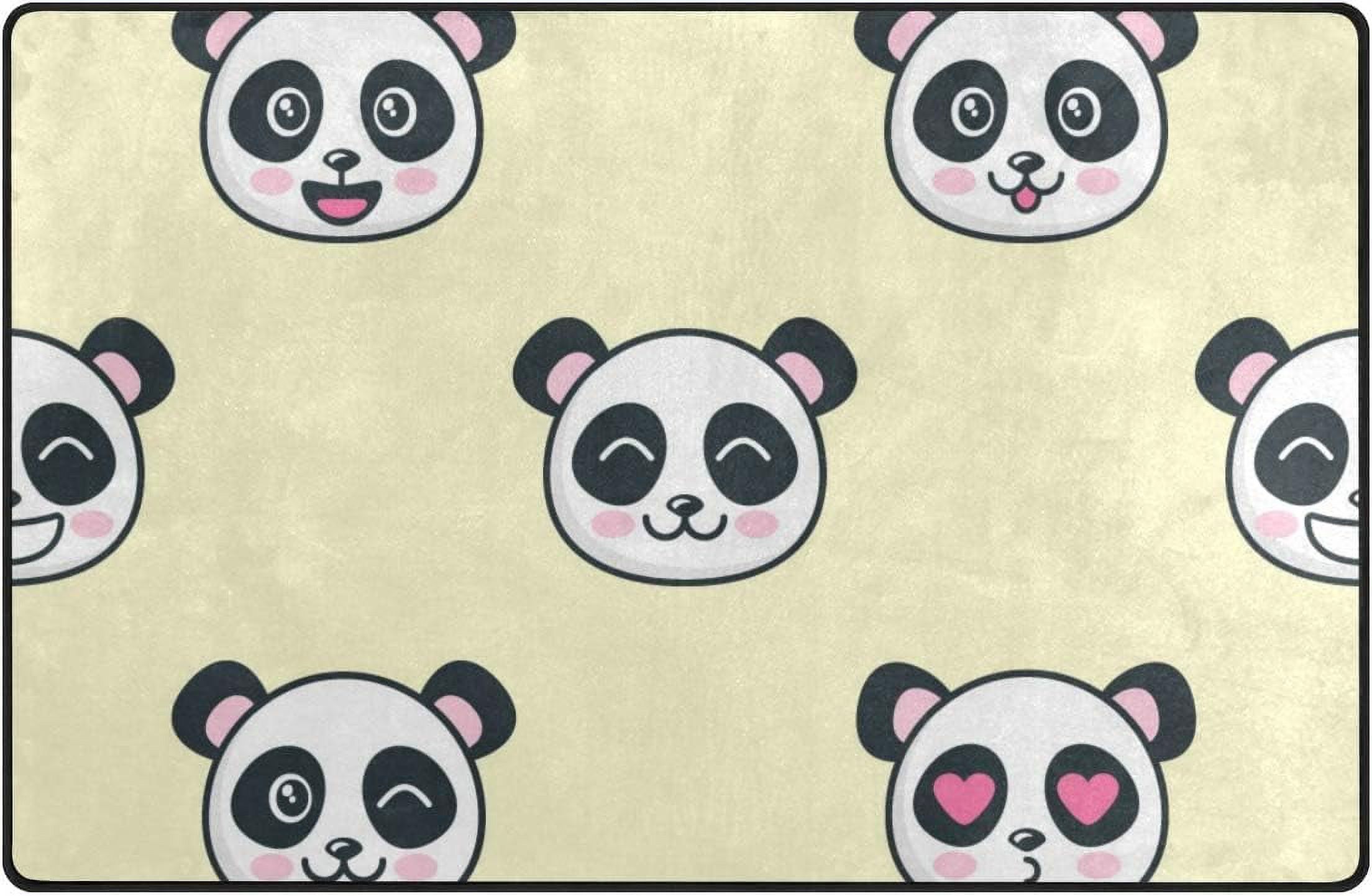 Coolnut 31x 20 Inch Area Rug, Carpet Cute Panda Faces Doormat for ...