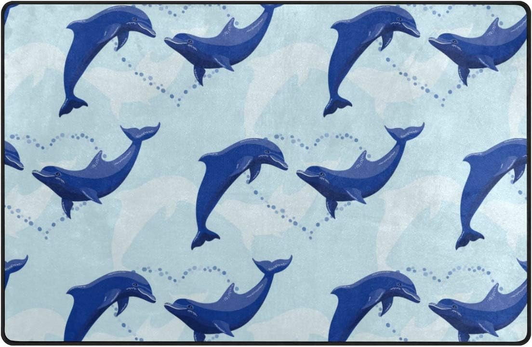 Coolnut 31x 20 Inch Area Rug, Carpet Dolphins Couple The Sea Doormat ...