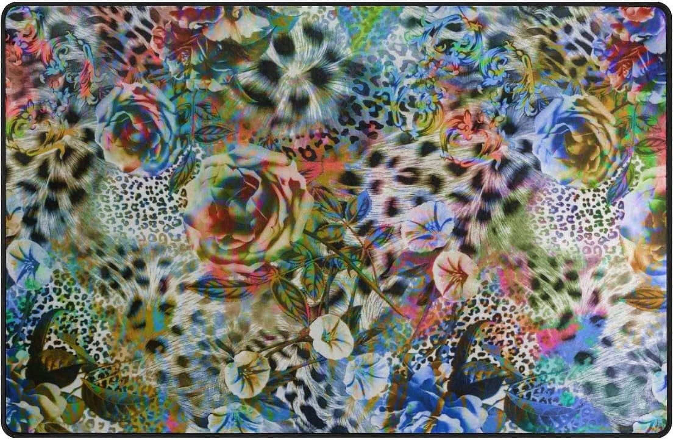 Coolnut 31x 20 Inch Area Rug, Carpet Texture Fabric of Tropical Forests ...