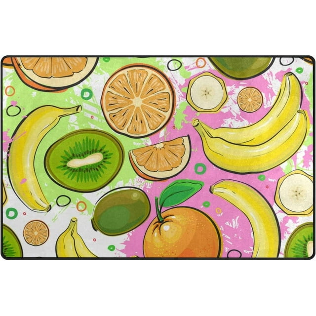 Coolnut 31x 20 Inch Area Rug, Carpet Watercolor Fruits Doormat for ...