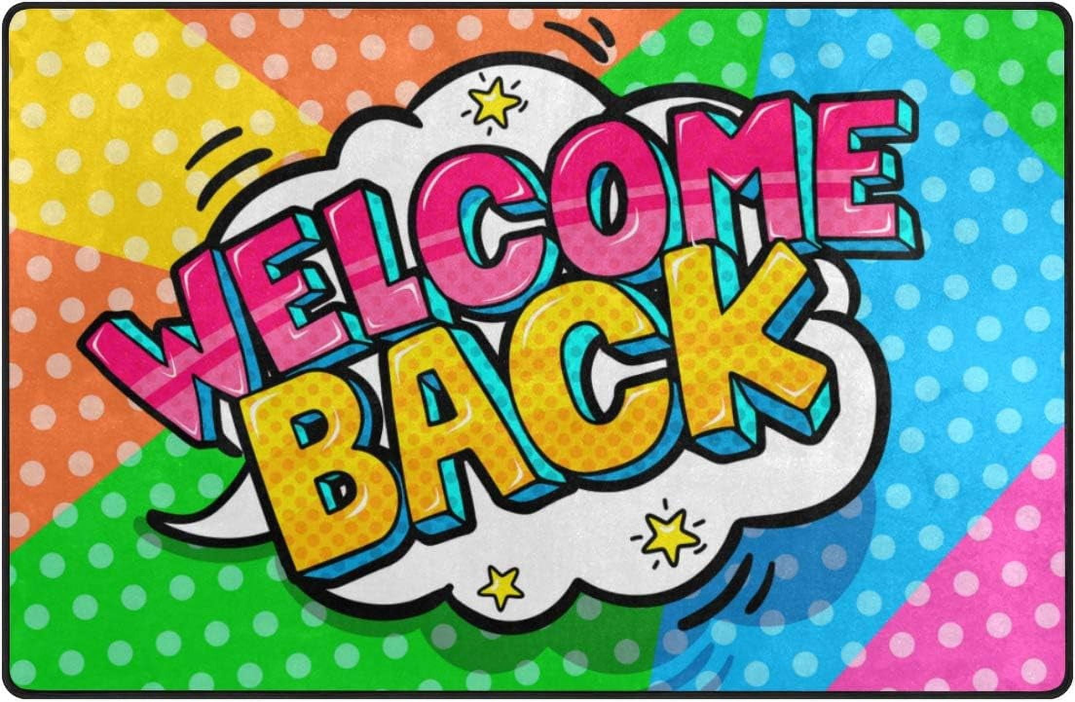 Coolnut 31x 20 Inch Area Rug, Carpet Welcome with Colored Back Doormat ...