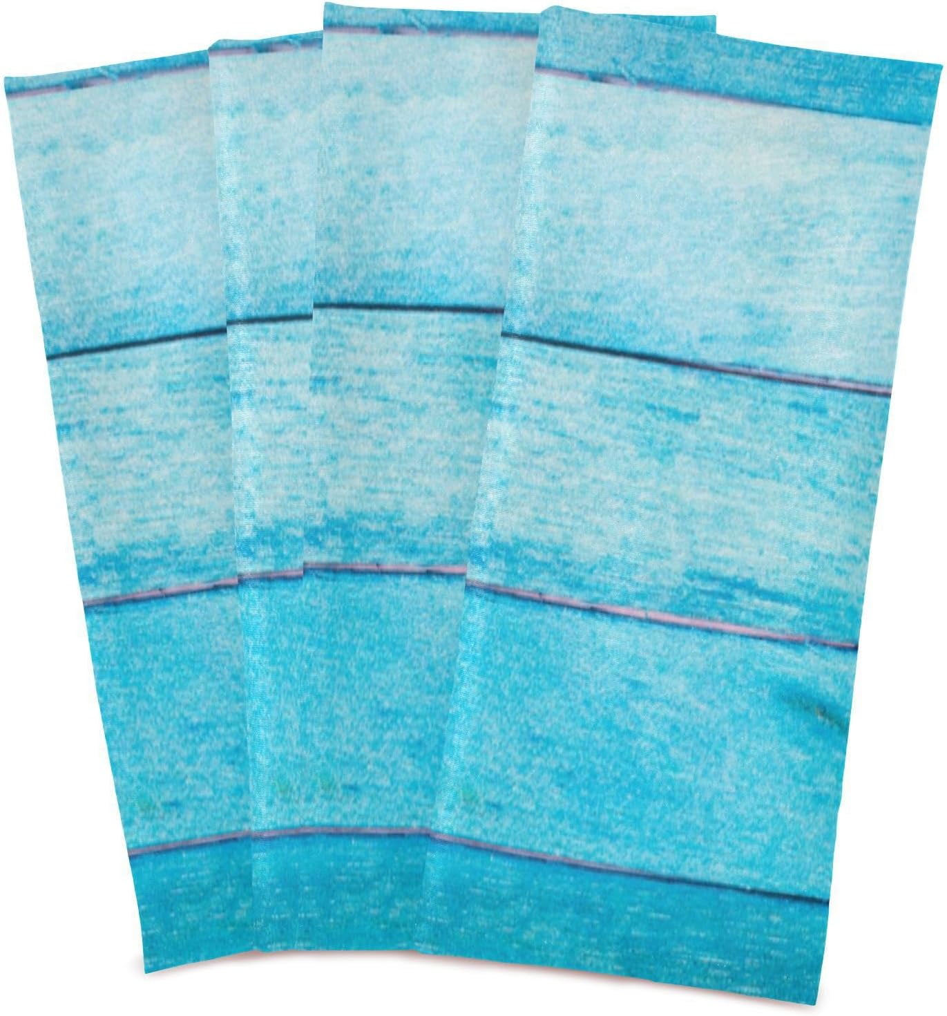Coolnut 4 Pack Blue Wooden Wall Texture Kitchen Towels, Soft Highly ...