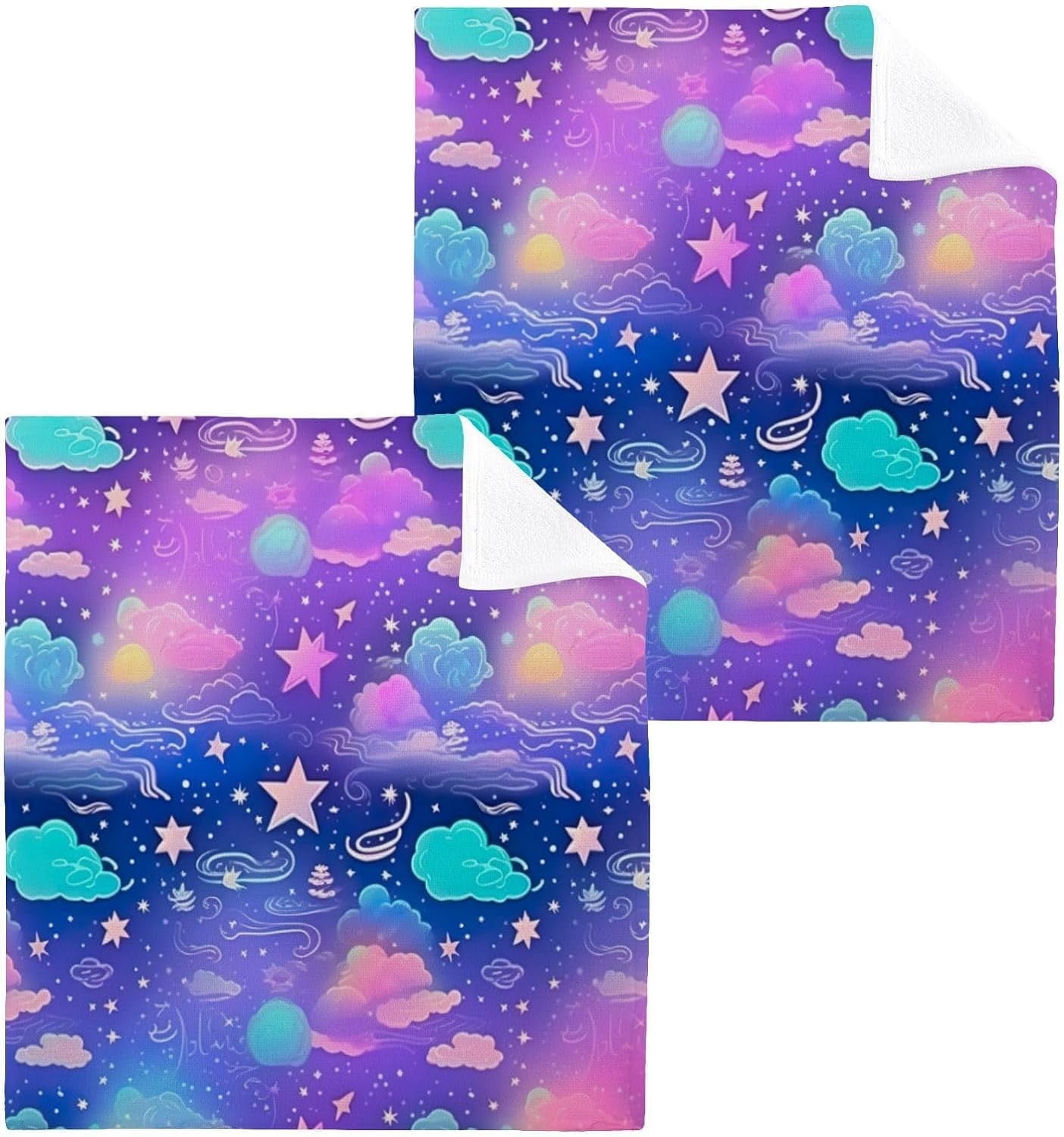 Coolnut 4 Pack Colorful Flyer Pure Cotton Washcloths 12 x 12 Inch ...