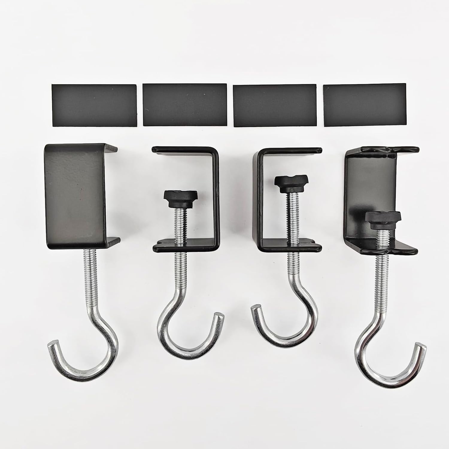 Coolnut 4 Pack Desk Hanging Bag Holder J Clamp Hooks Metal Backpack ...