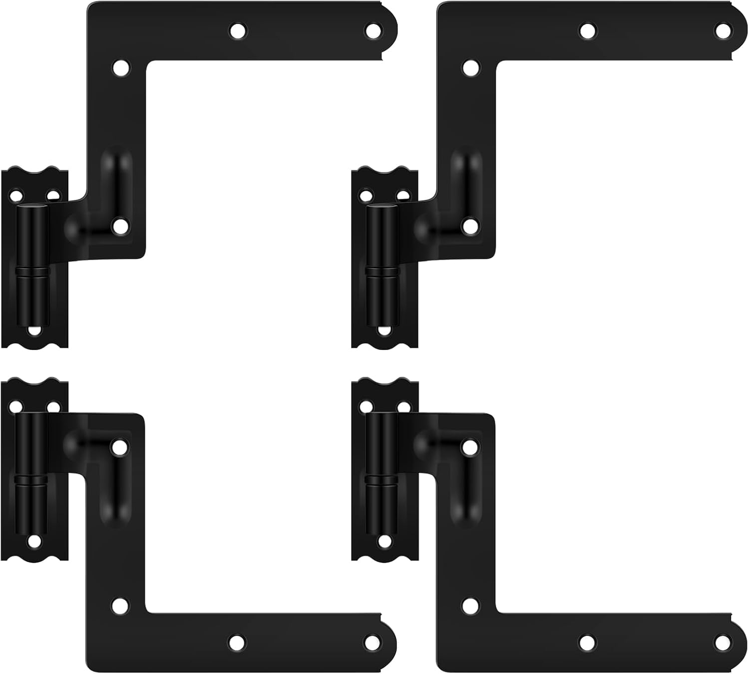 Coolnut 4-Piece (2 Pair) Steel Blind Shutter Hinge 1-1/16 Inch Wrought ...