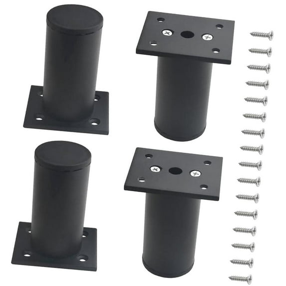 Coolnut 4-Piece 3-Inch/80mm Adjustable Aluminum Alloy Furniture Legs ...