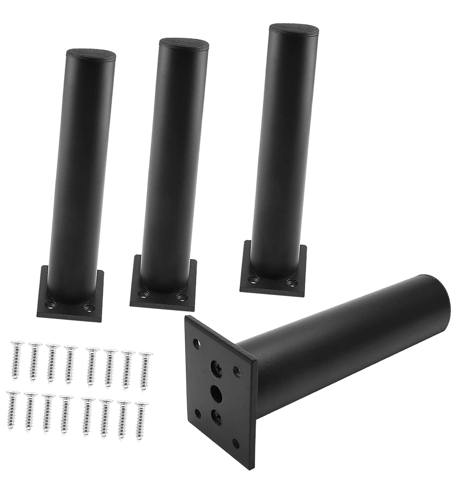 Coolnut 4-Piece Furniture Legs Set, 7 Inches Tall, Adjustable Aluminum ...
