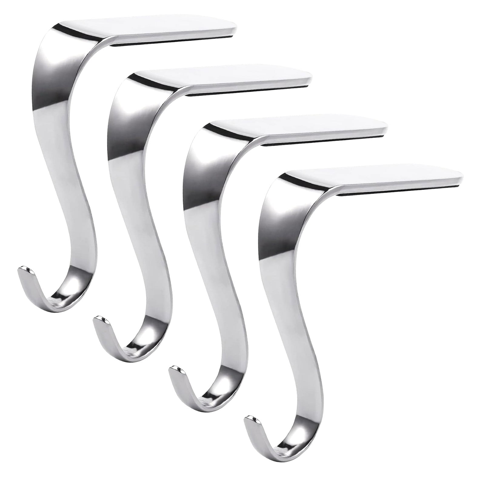 Coolnut 4 Pieces Christmas Stocking Holders Mantel Hanger Xmas Mantle ...