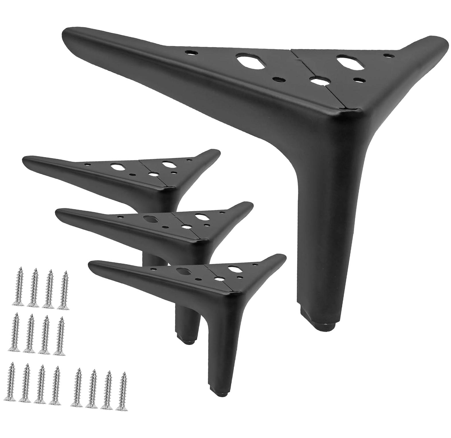 Coolnut 4 inch/10cm Metal Furniture Supports Pack of 4, DIY ...