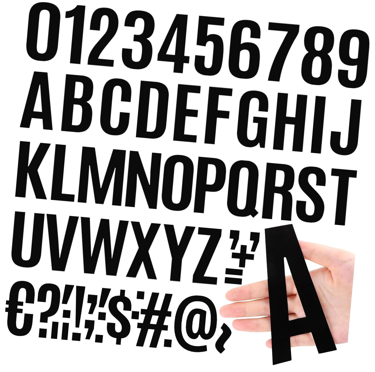 Coolnut 420 Piece 42 Letter Sticker Set Large Font Mailbox Numerals and ...