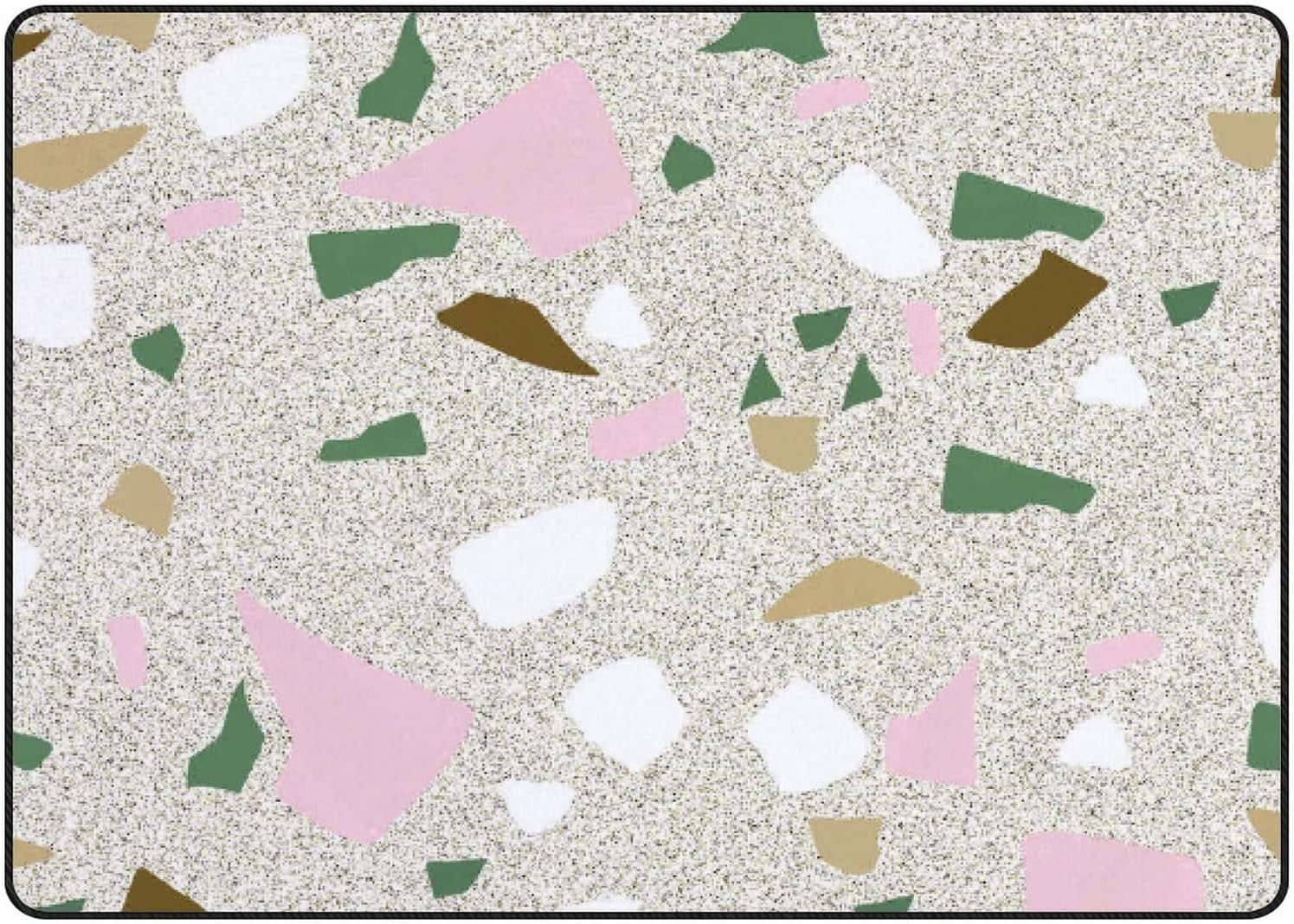 Coolnut 5'3" x 4' (63 x 48 in) Area Rug, Terrazzo Seamless Pattern ...