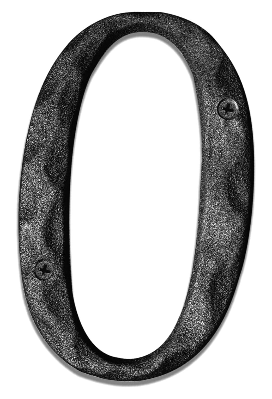 Coolnut 5 Inch House Numbers- Hammered Style Cast Iron Address Numbers ...