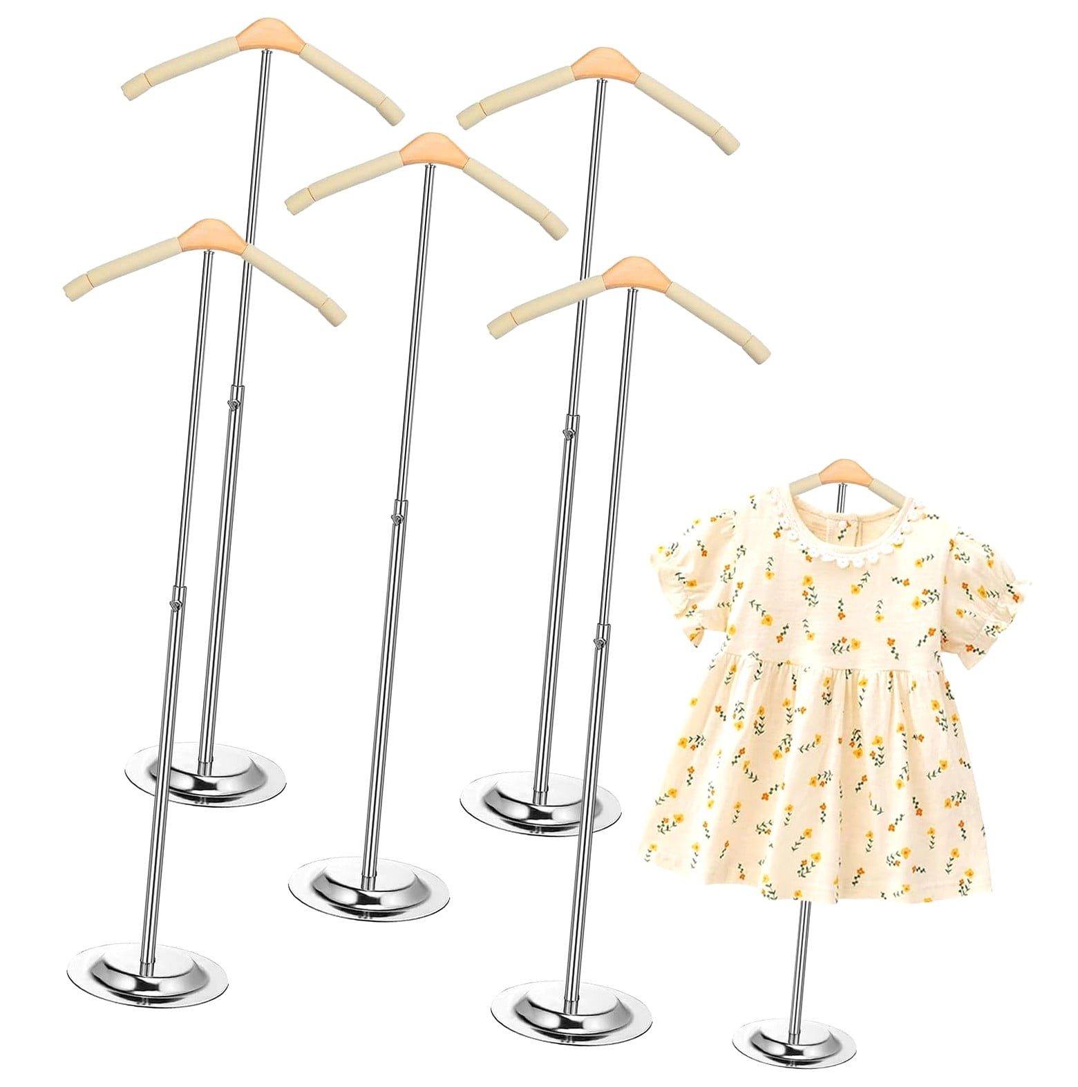 Coolnut 5 Pcs Shirt Display Stand Clothes Rack Display Flexible ...