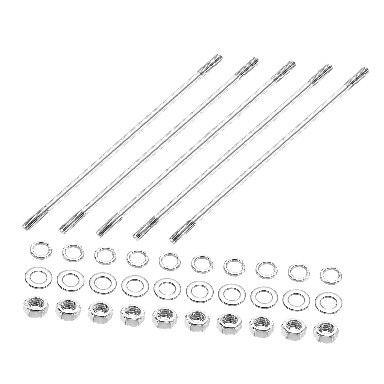 Coolnut 5-Piece Double-Ended Stud Screw Set, M8x65mm 304 Steel Dual ...