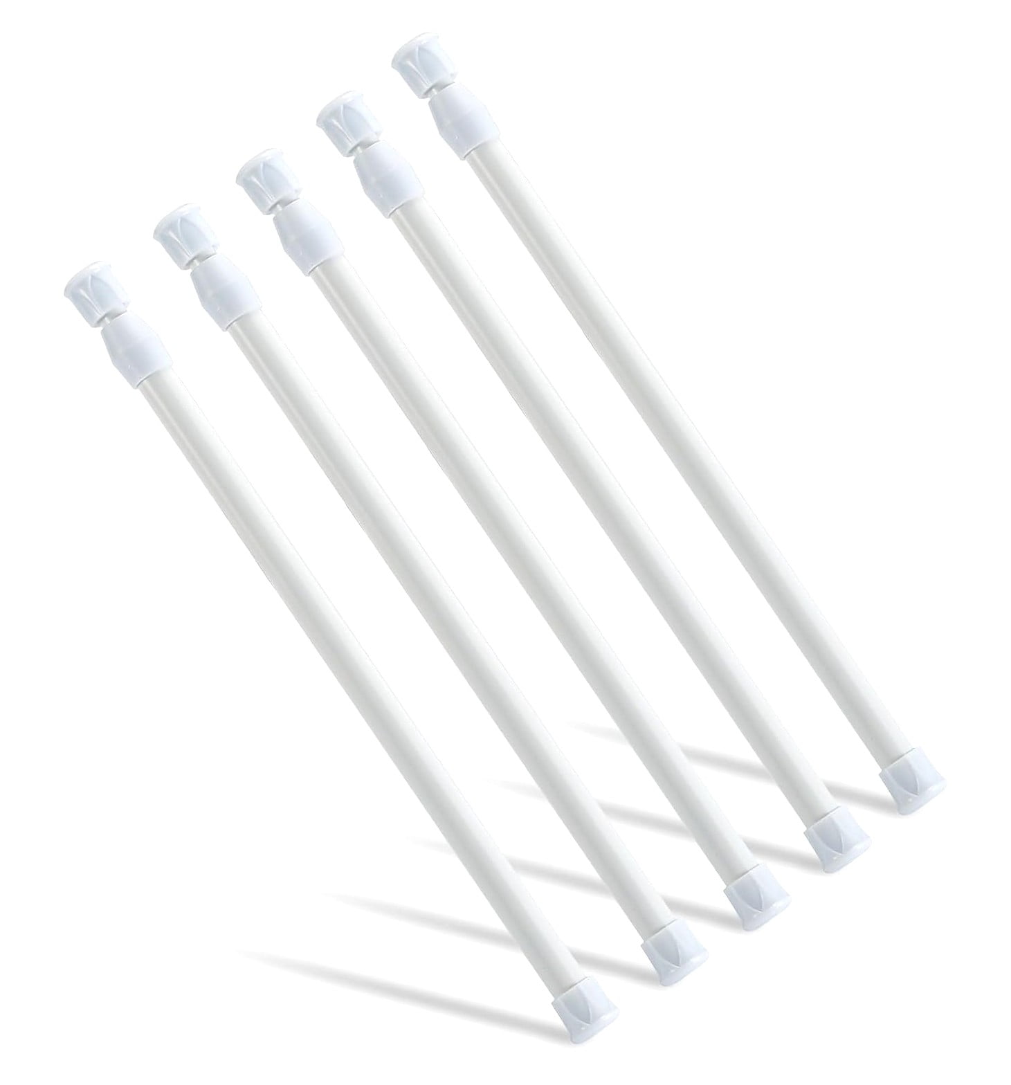Coolnut 5 Pieces Tension Rod, Tension Curtain Rod, No-Drill Short ...