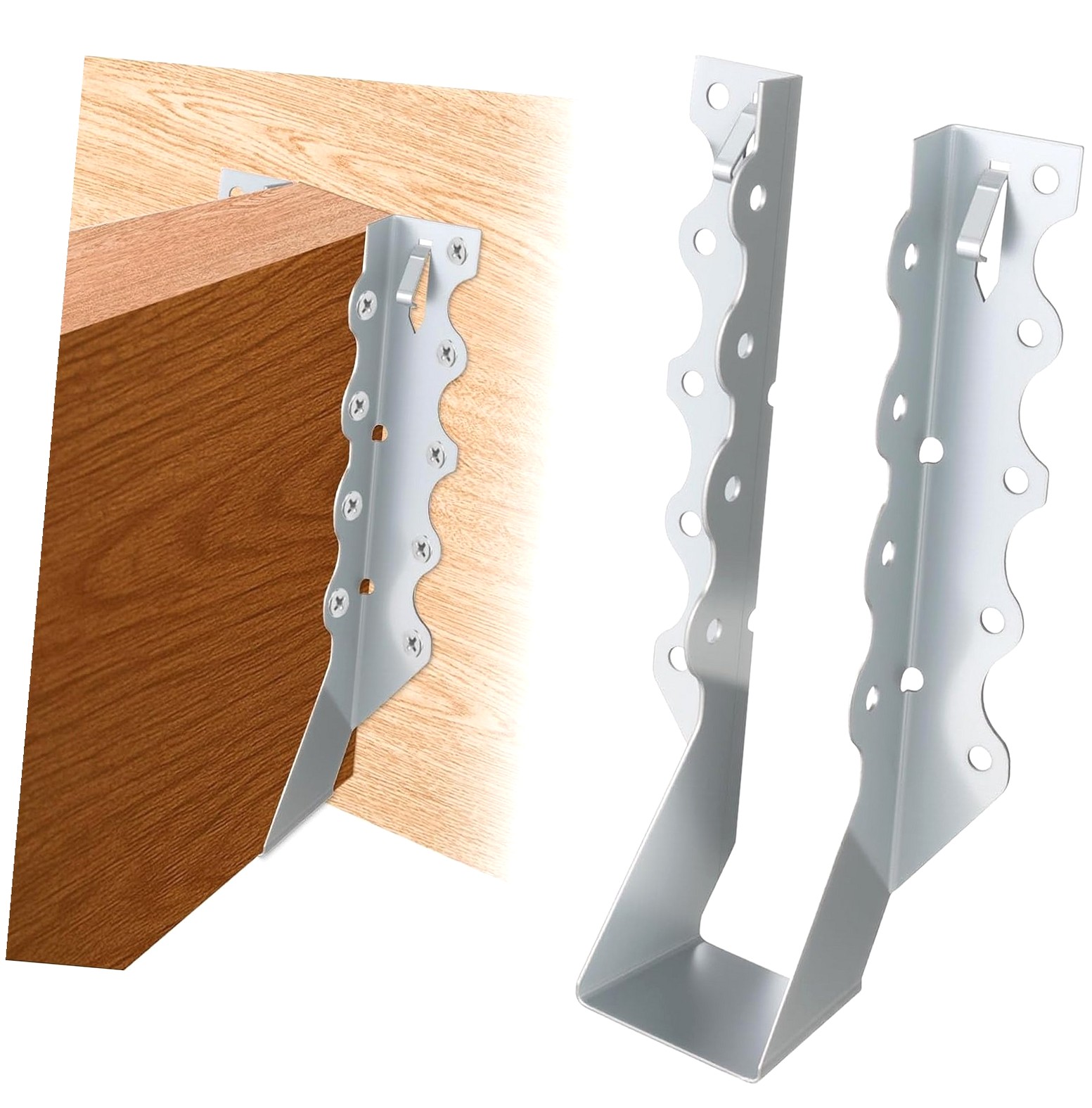 Coolnut 50 Pcs 2x8 Joist Hangers, 20 Gauge Face Mount Rafter Brackets ...