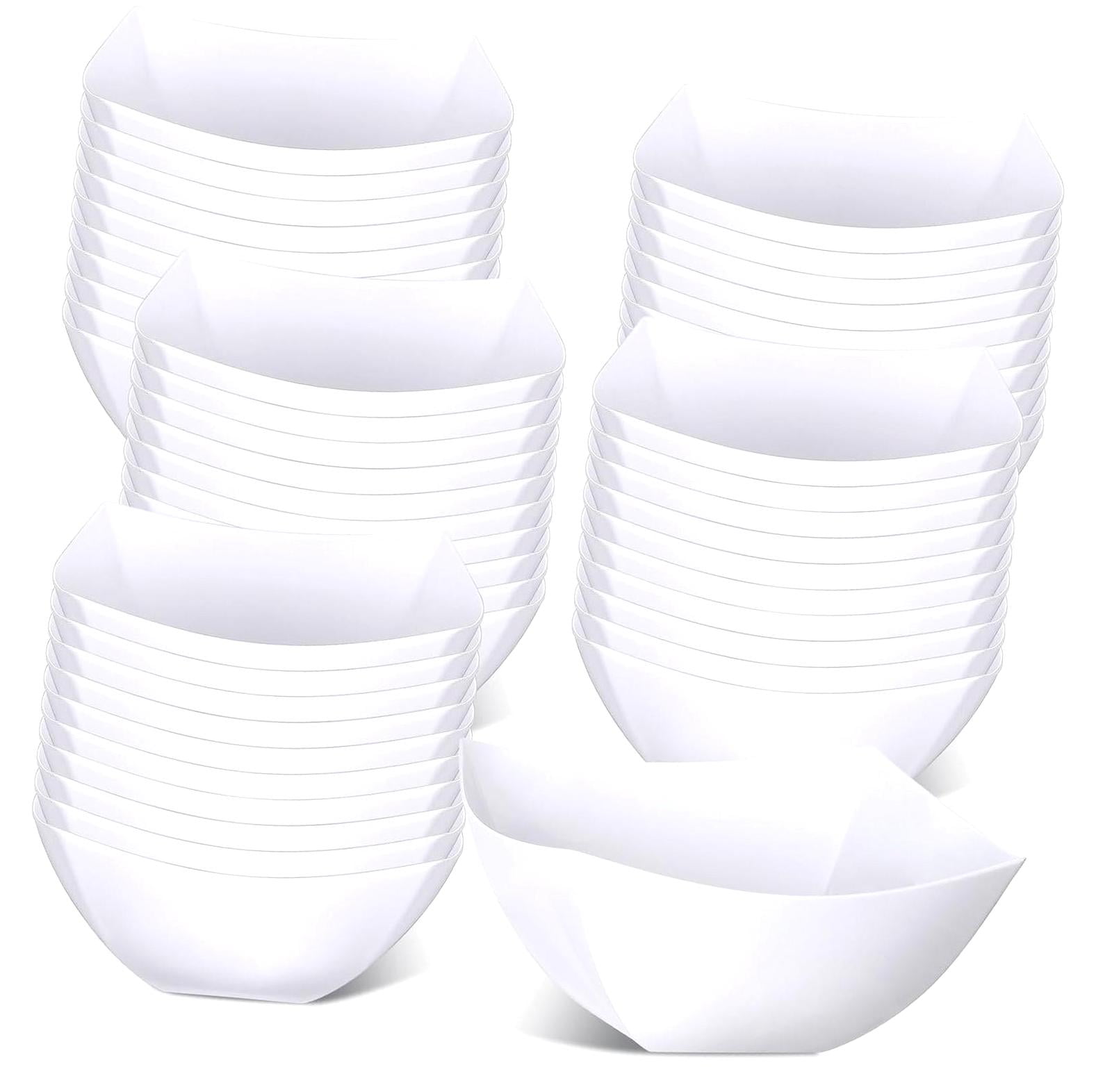 Coolnut 50 Pcs Square Plastic Serving Bowls Snack Salad Bowl Small ...