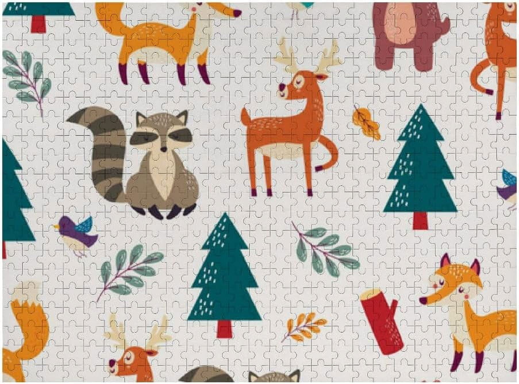 Coolnut 500 Piece Jigsaw Puzzle for Kids Adults - Fox Bear Deer and ...