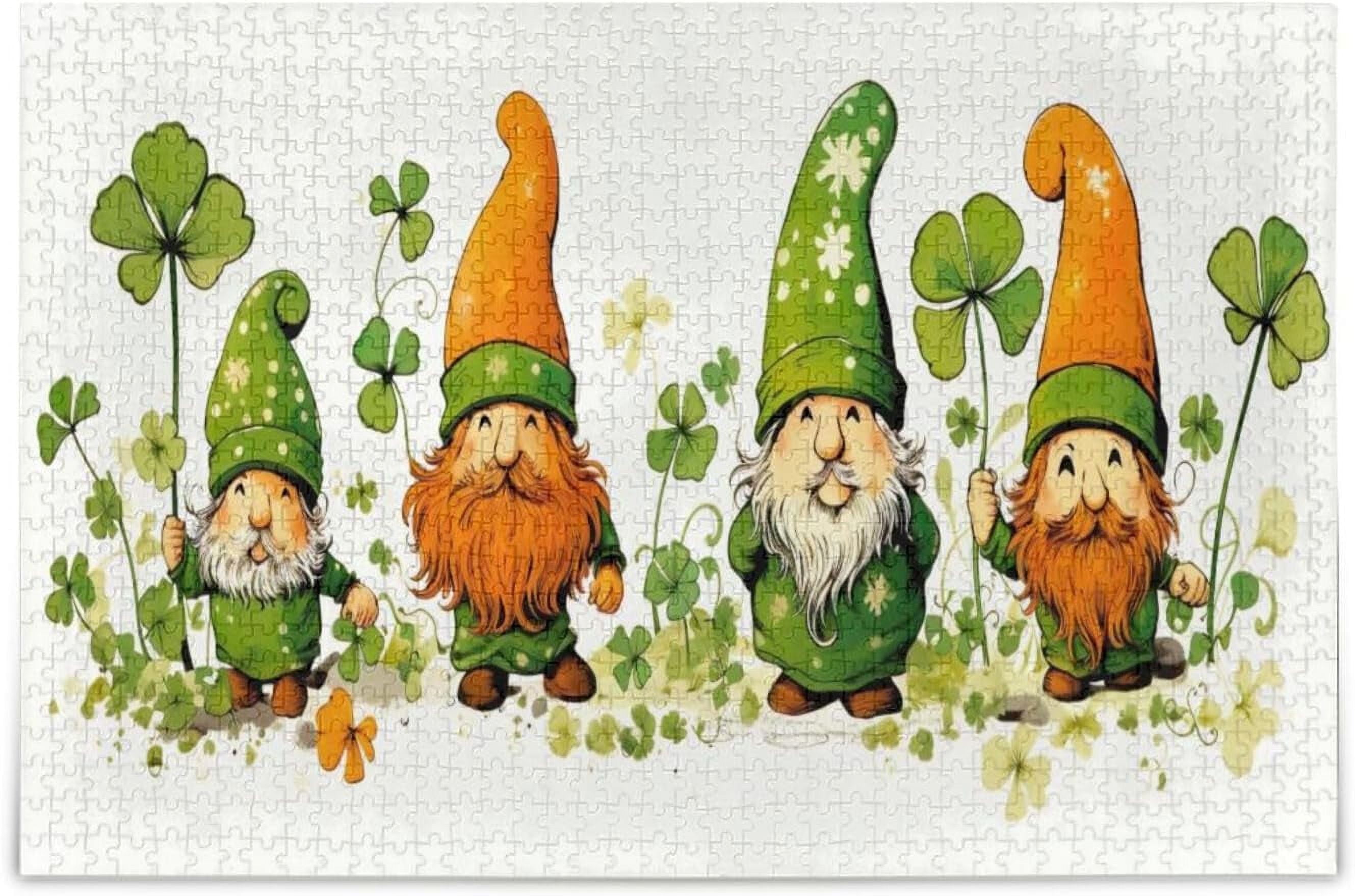 Coolnut 500 Pieces St Patricks Day Gnomes Jigsaw Puzzle for Adults ...
