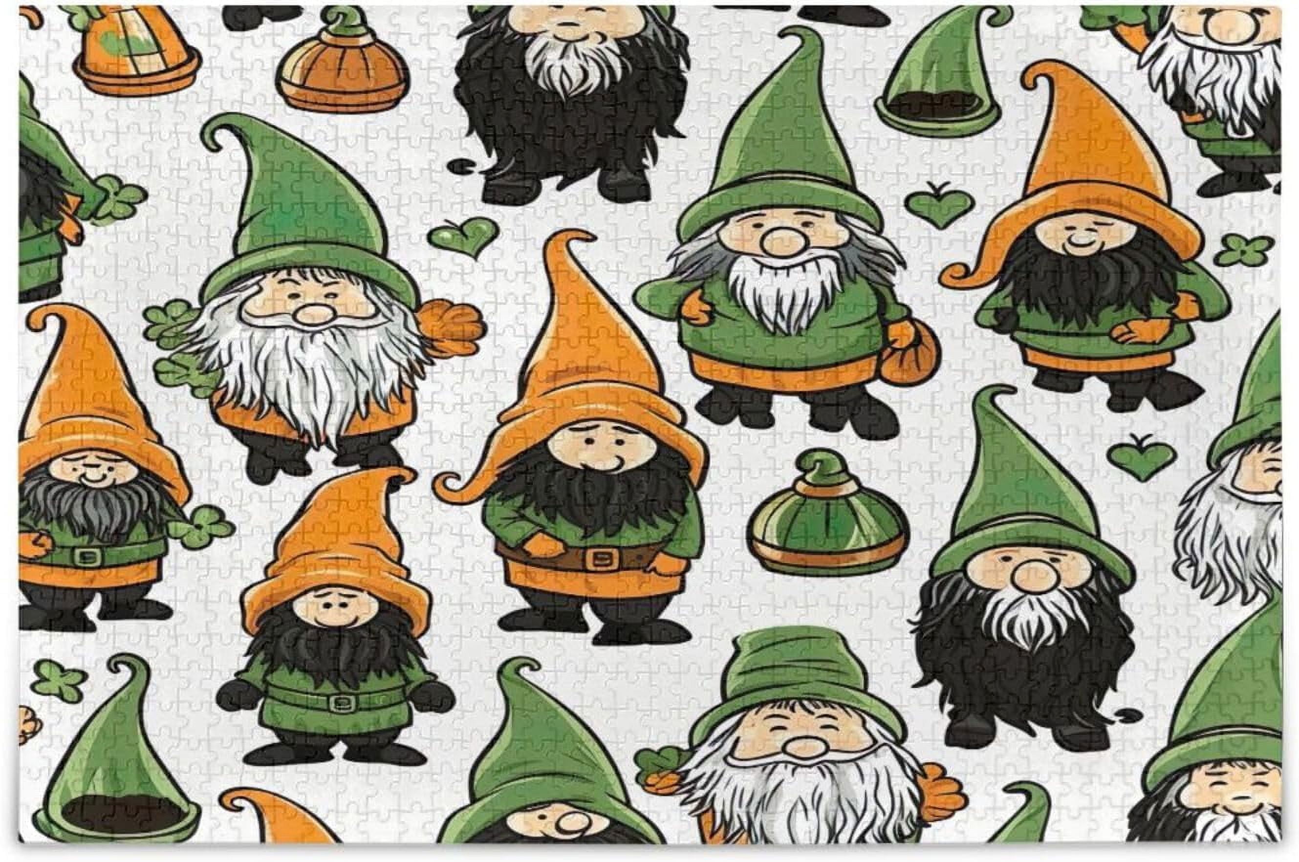 Coolnut 500 Pieces St Patricks Day Gnomes Jigsaw Puzzle for Adults ...