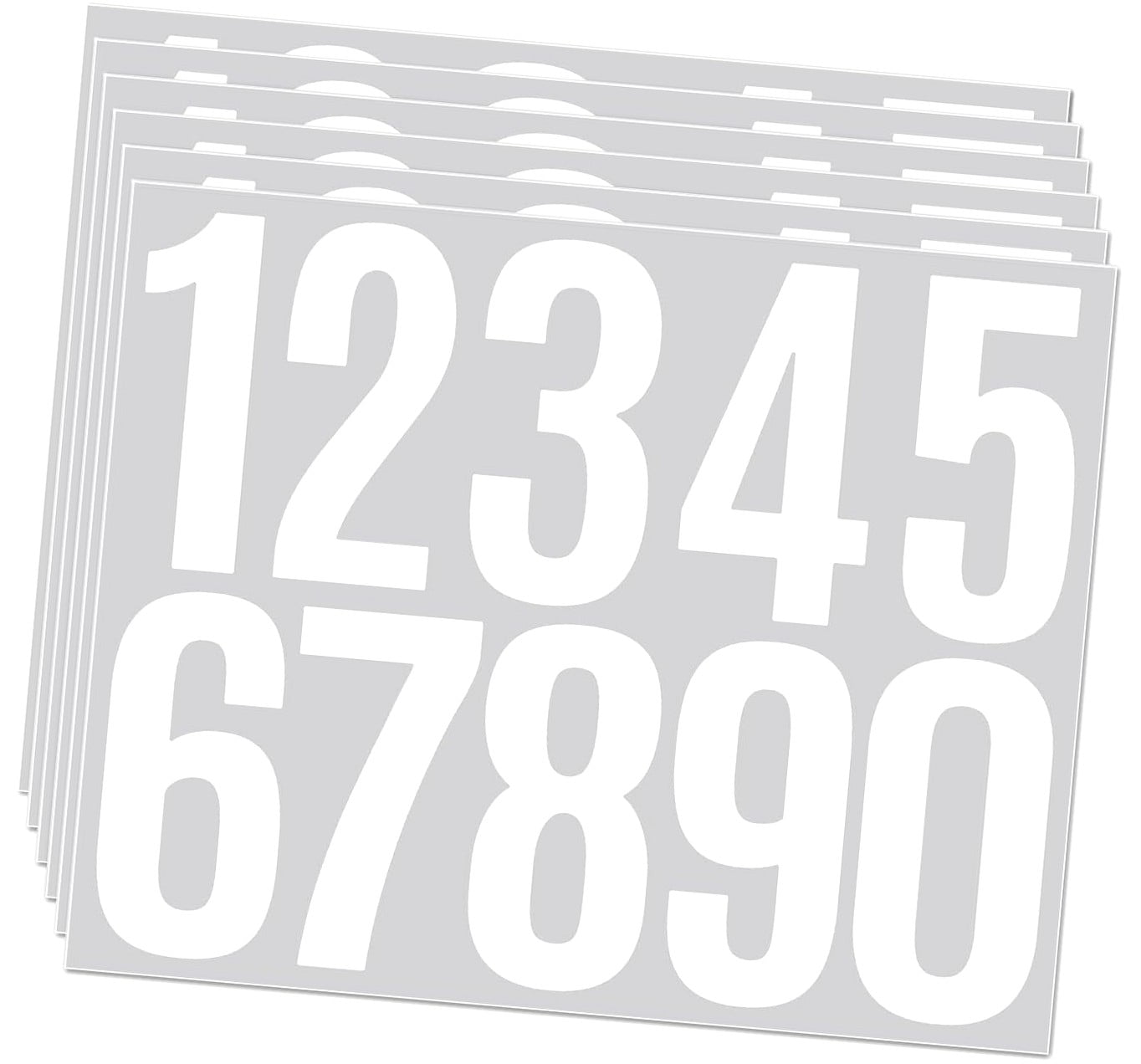 Coolnut 6 3 Inch Number Stickers 0-9 Vinyl Self-Adhesive Large Numbers ...