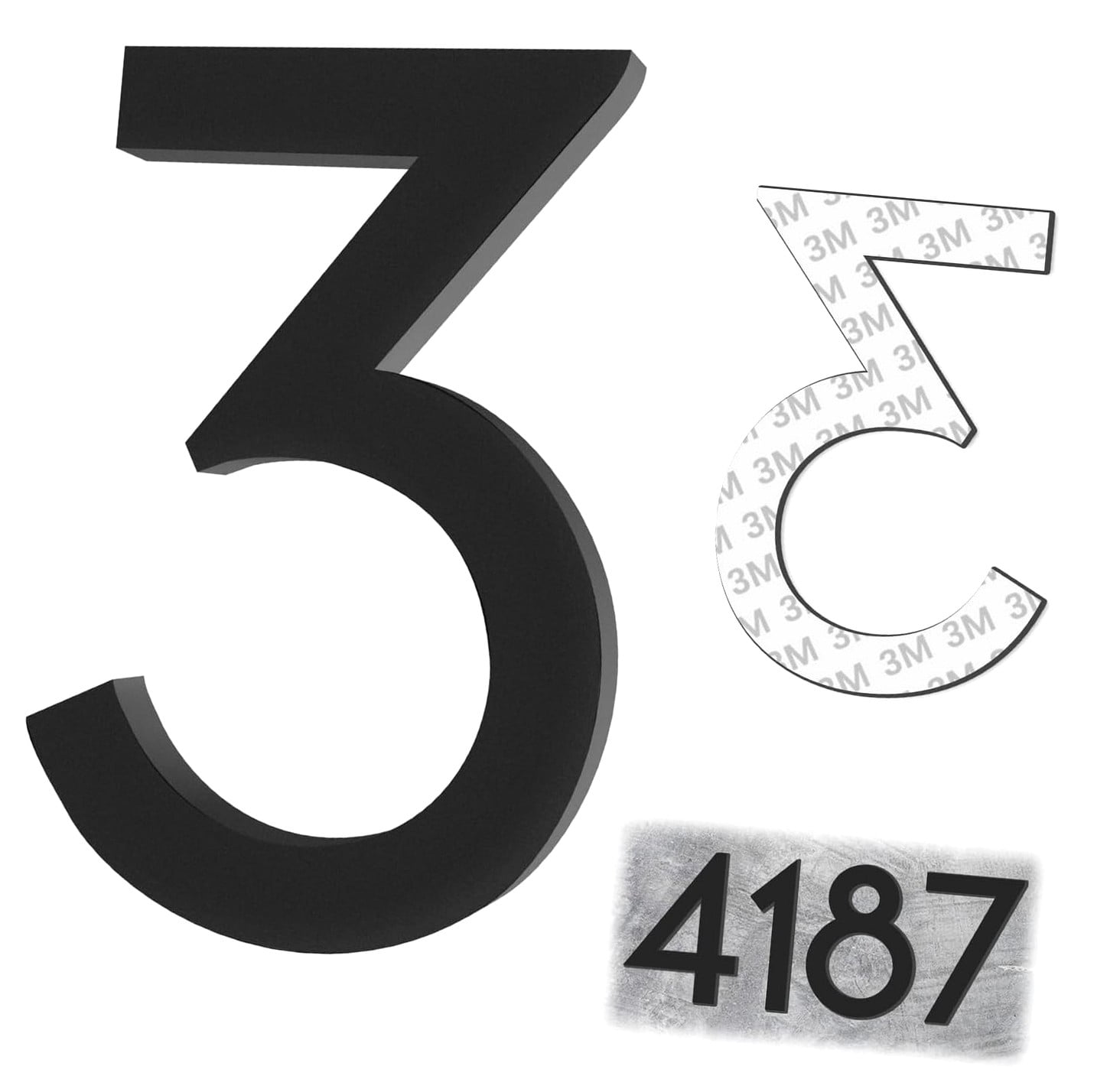 Coolnut 6 Inch House Numbers, Self-adhesive Mailbox Numbers House ...