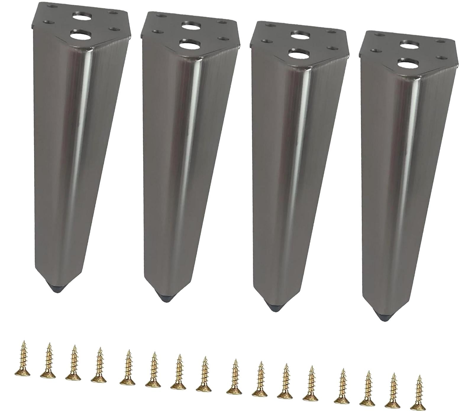 Coolnut 6 Inch Metal Furniture Legs Set of 4, Slanted Mid Century Style ...