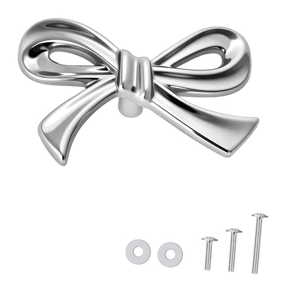 Coolnut 8 Pack Brushed Nickel Bow Dresser Knobs, Small Cabinet Drawer ...