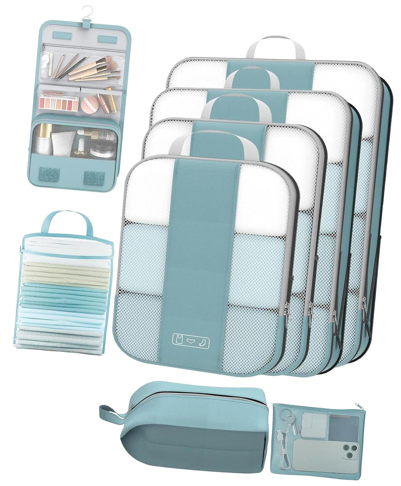 Coolnut 8 Piece Compression Packing Cube Collection for Travel Must ...