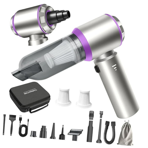 Coolnut 80,000RPM Cordless Car Vacuum Air Duster 4-in-1 20000PA Handheld Blower/ with Brushless ...