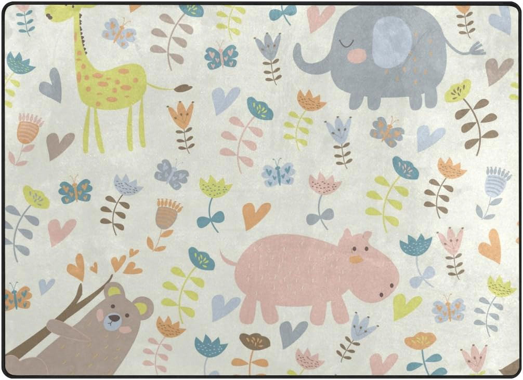 Coolnut 80 x 58 inches Lightweight Soft Area Rug Mat Indoor Floor Rugs ...