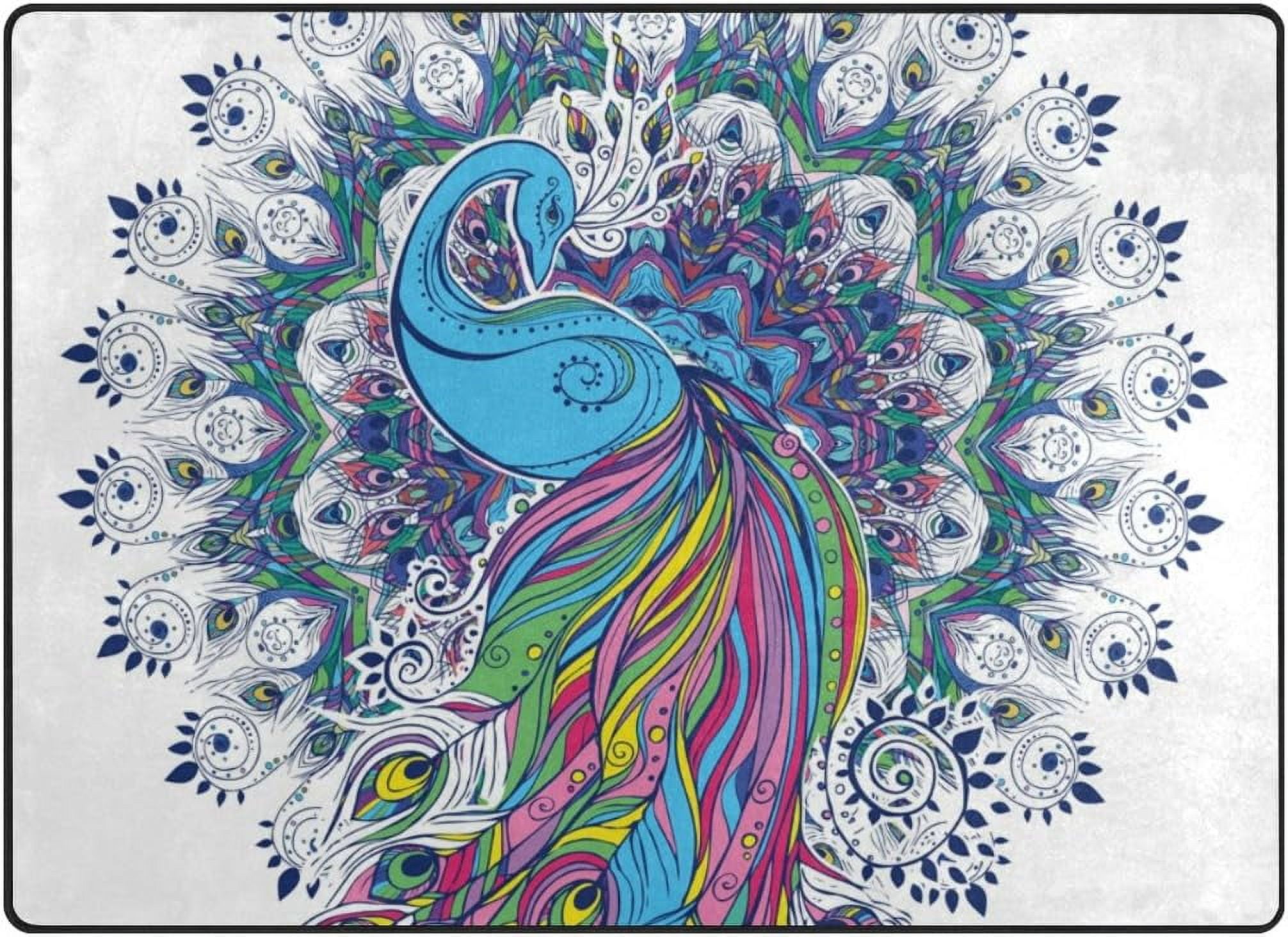 Coolnut 80 x 58 inches Lightweight Soft Area Rug Mat Indoor Floor Rugs ...