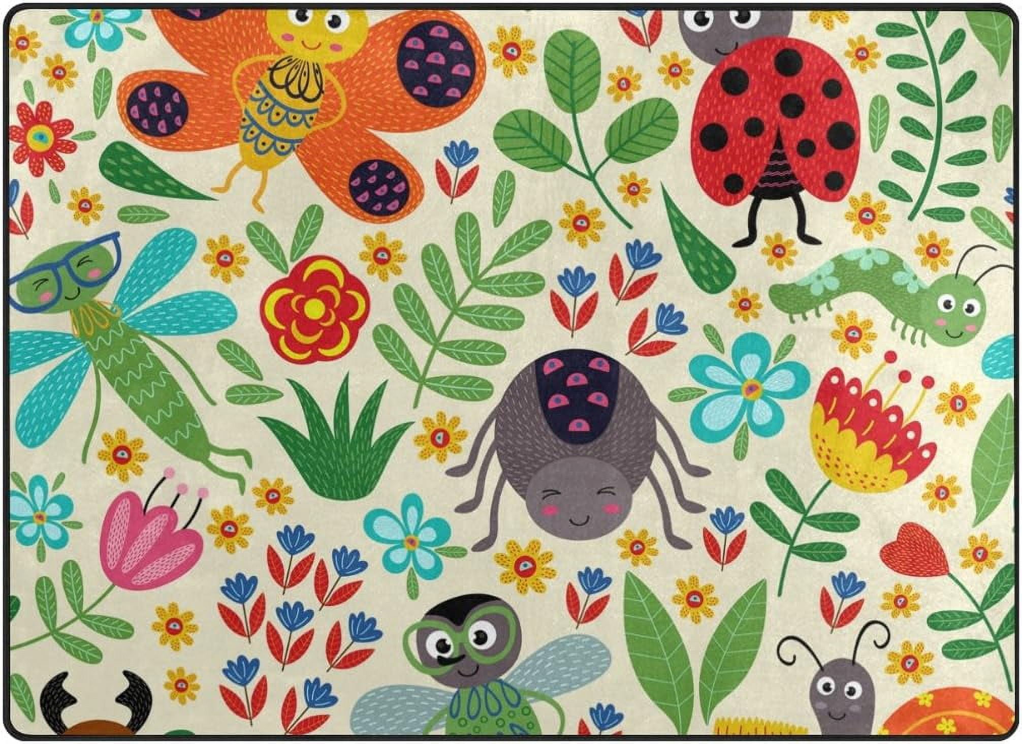 Coolnut 80 x 58 inches Lightweight Soft Area Rug Mat Indoor Floor Rugs ...