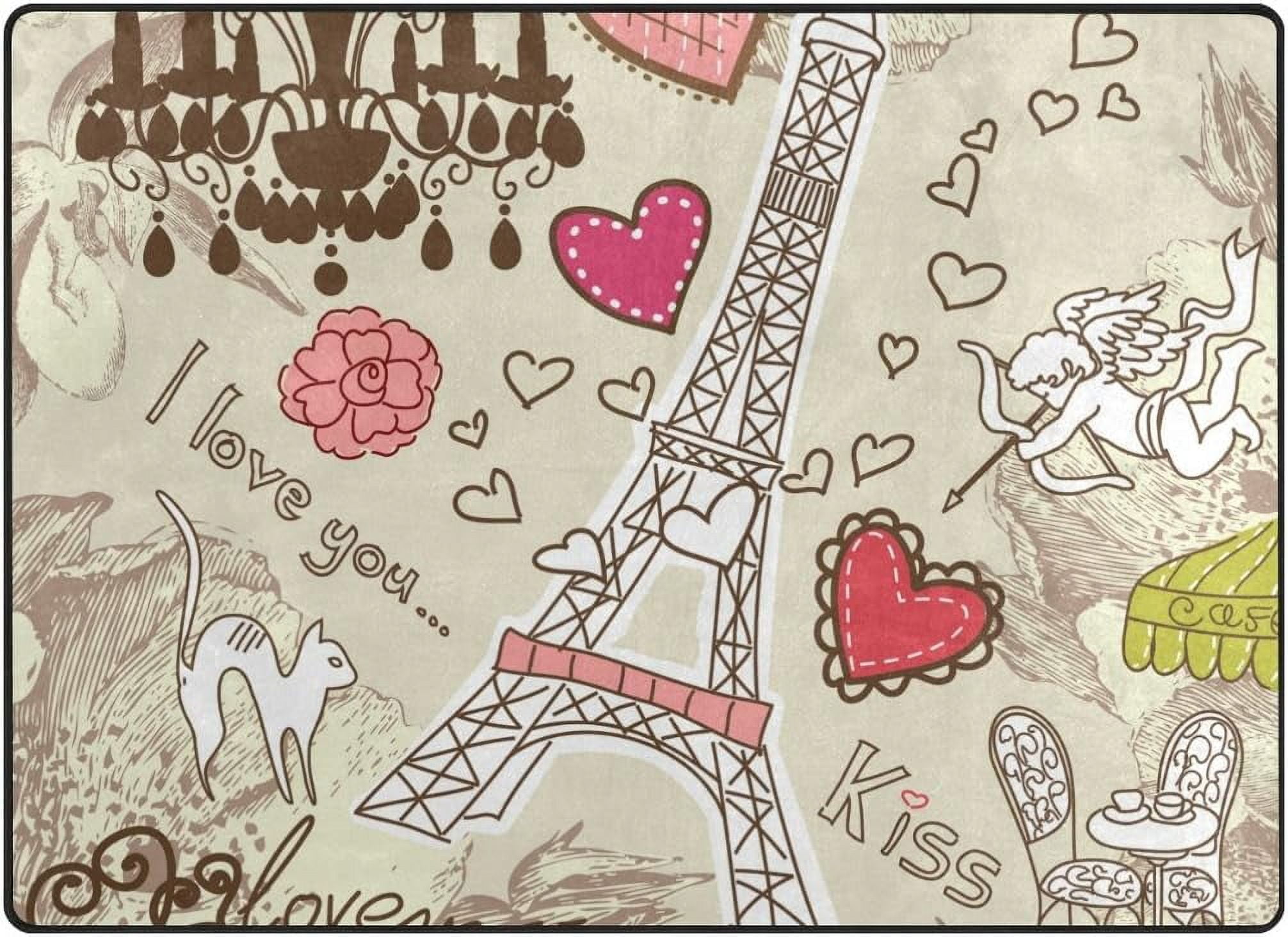 Coolnut 80 x 58 inches Lightweight Soft Area Rug Mat Indoor Floor Rugs ...