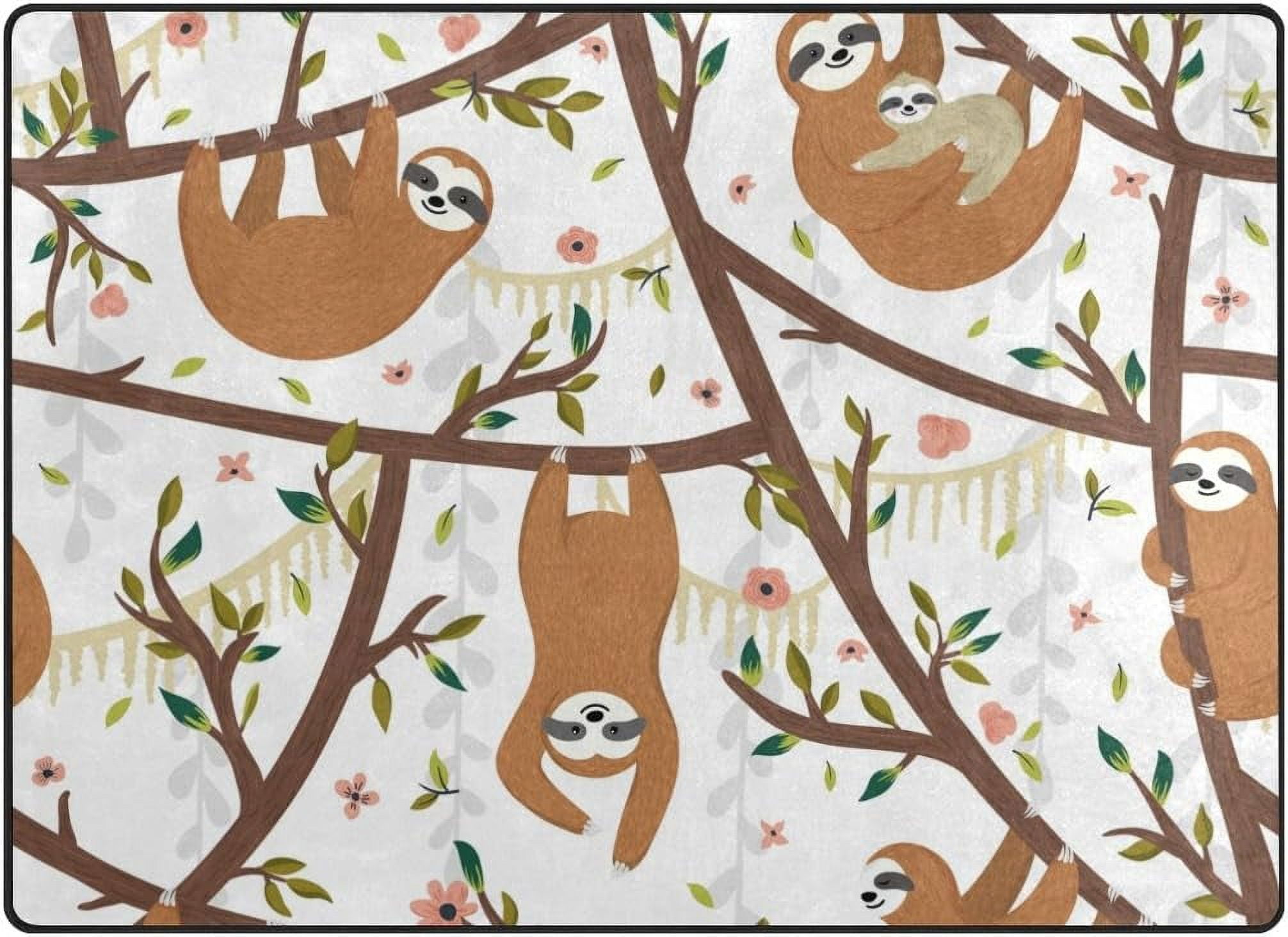 Coolnut 80 x 58 inches Lightweight Soft Area Rug Mat Indoor Floor Rugs ...