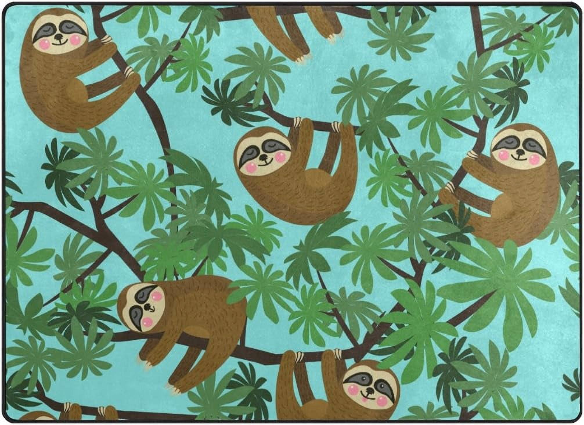 Coolnut 80 x 58 inches Lightweight Soft Area Rug Mat Indoor Floor Rugs ...