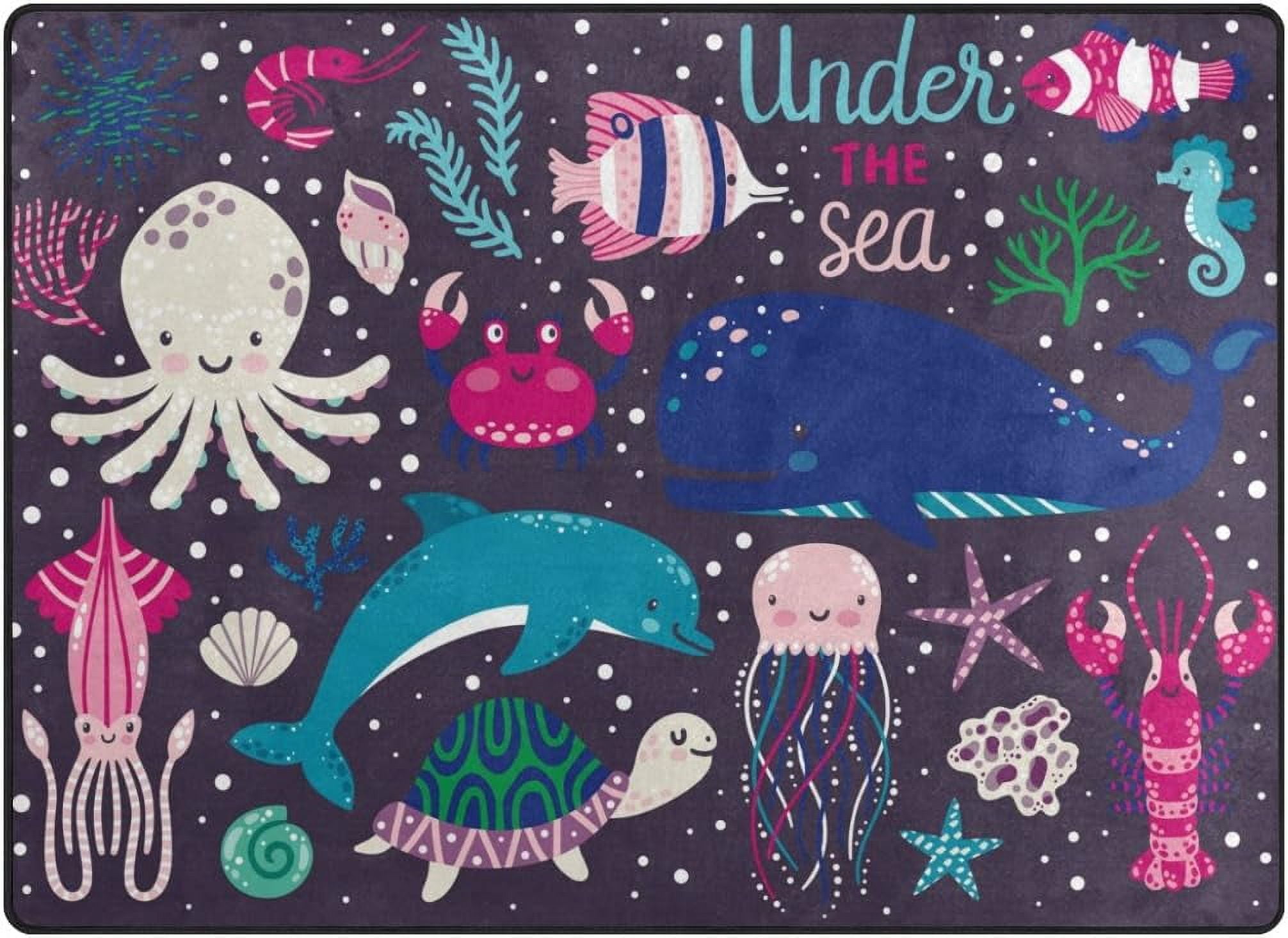 Coolnut 80 x 58 inches Lightweight Soft Area Rug Mat Indoor Floor Rugs ...