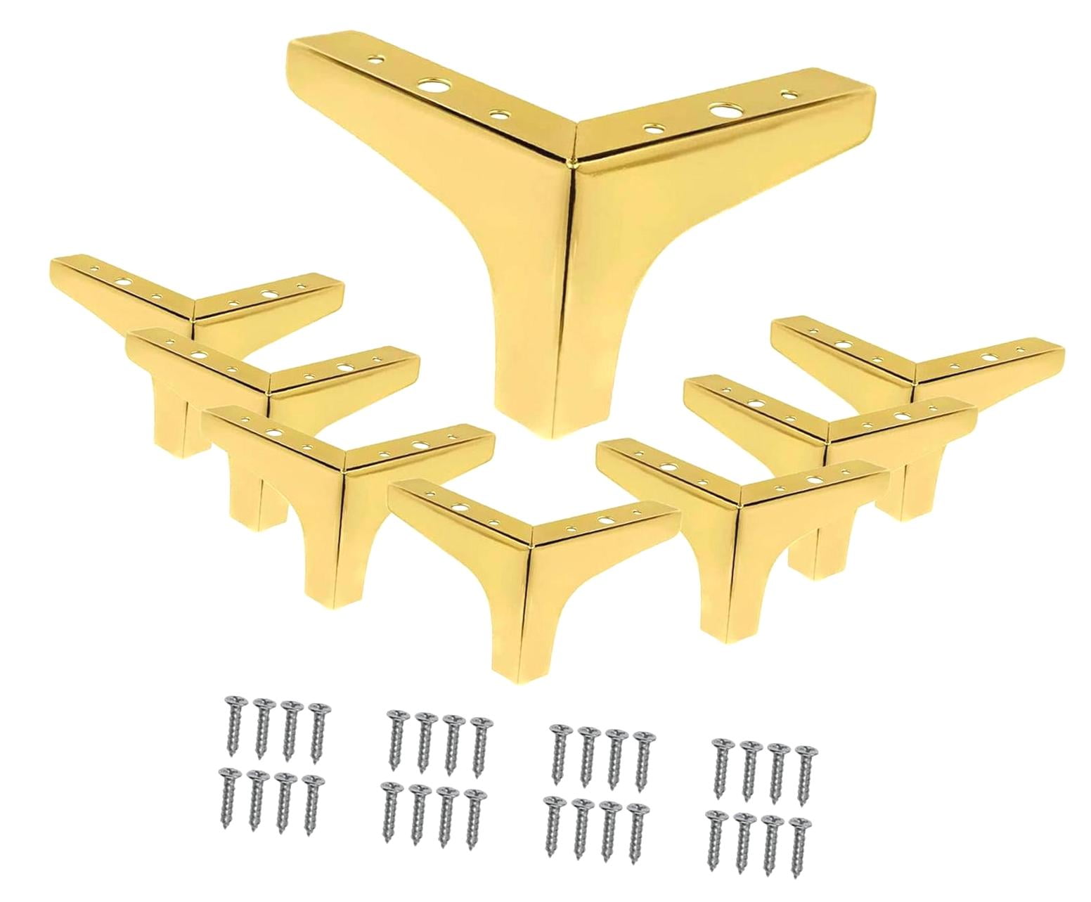 Coolnut 8pcs 4 Inch Furniture Legs, Stylish Metal Triangle Feet for ...